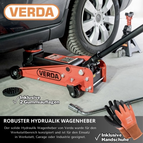 Verda Wagenheber 3t Rangierwagenheber 130 - 490 mm SN3027